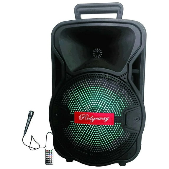 Ridgeway 8" Portable Bluetooth Speaker with Multi-Light System and ...