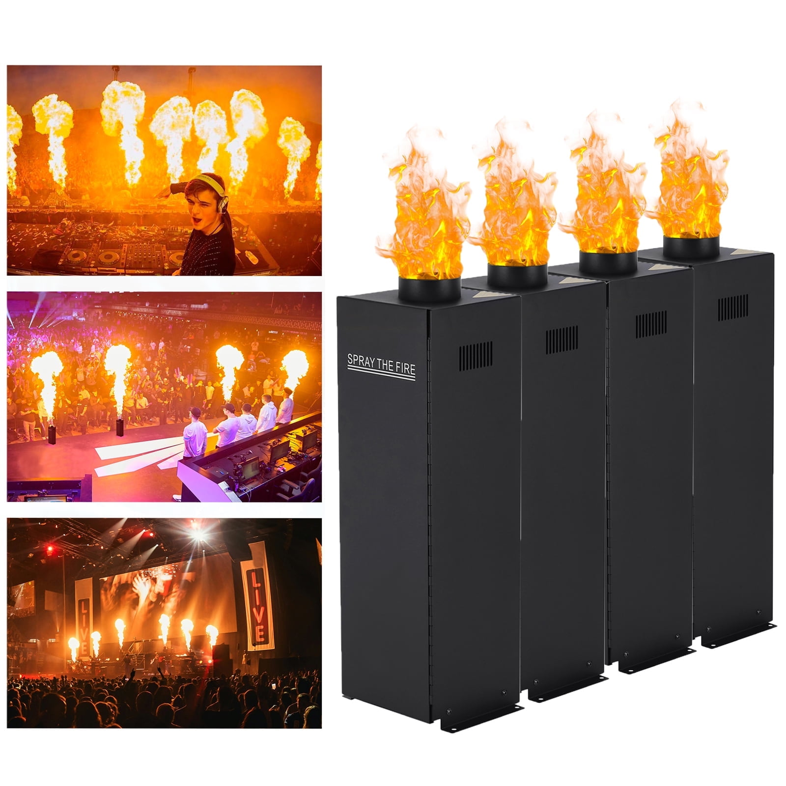 Ridgeyard 200W Fire Spray Machine Flame Thrower DMX 512 Control Stage ...