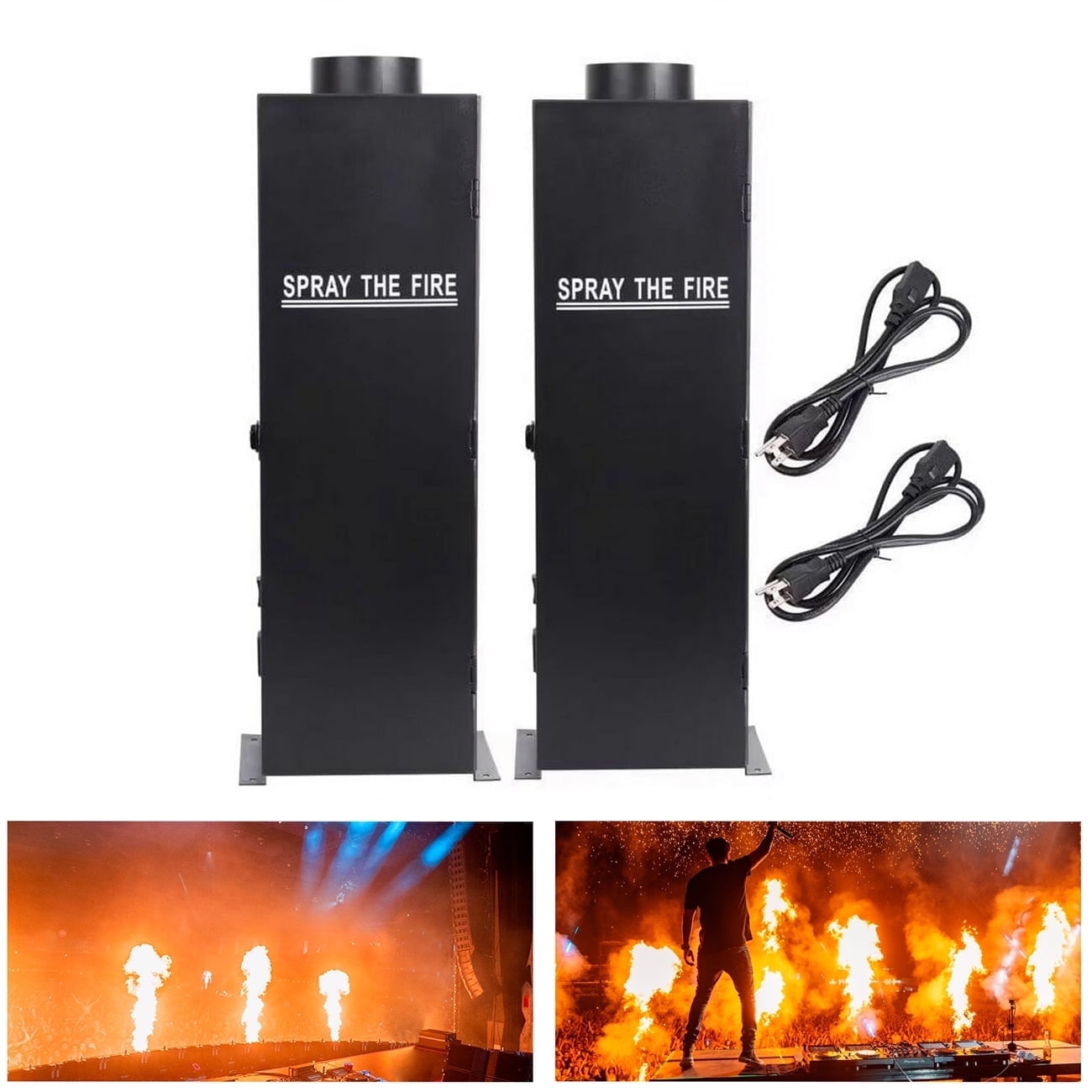 Ridgeyard 200W Fire Spray Machine Flame Thrower DMX 512 Control Stage ...