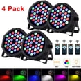 Ridgeyard 4-Pack RGB 36 LED DMX Stage Par Lights with Remote Control ...