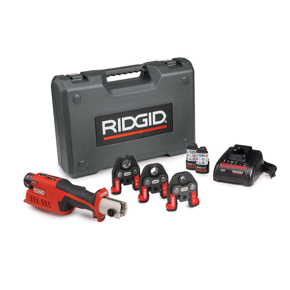 Ridgid 57373 12V Lithium-Ion Cordless RP 241 Compact Press Tool Kit ...