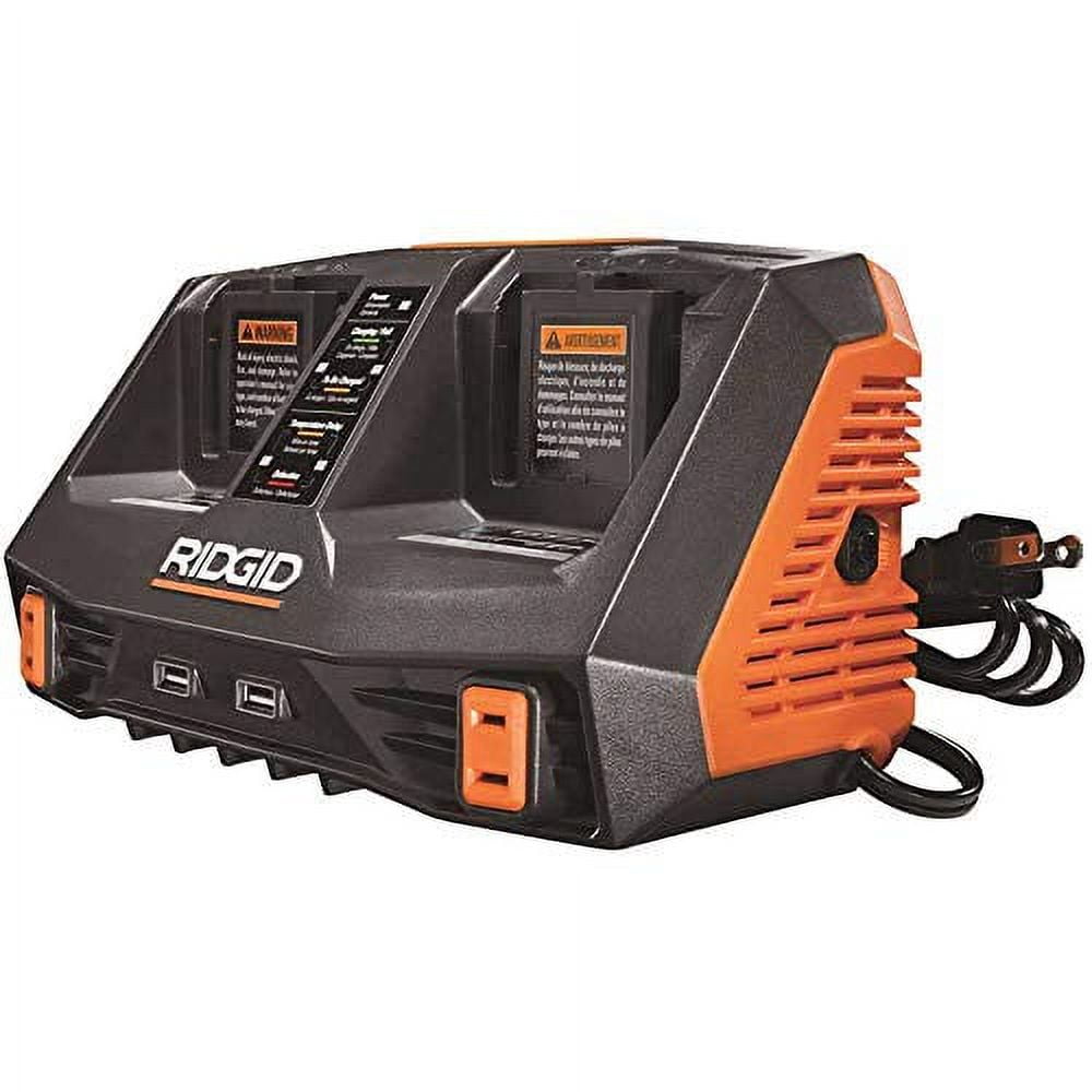 Ridgid Gen5X Dual Port 18V Lithium Ion and NiCad Battery Charger for ...
