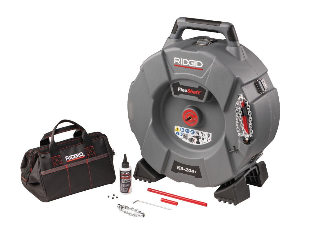 Ridgid K9-204+ Flexshaft Drain Cleaning Machine for 2-4 Inch Pipes ...