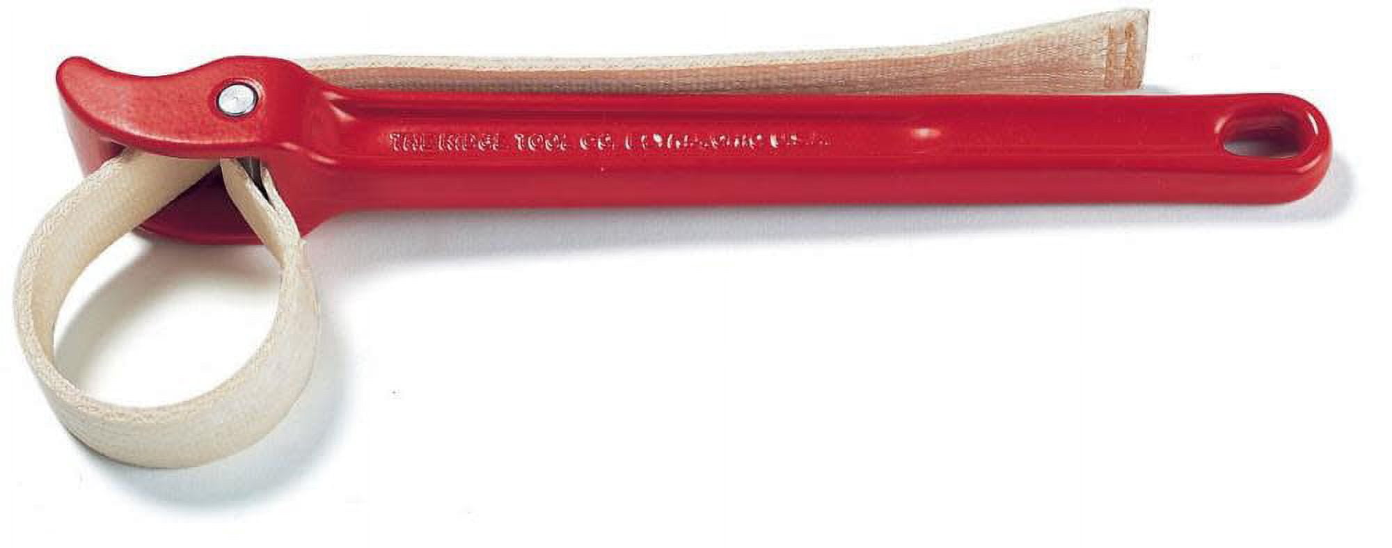 Ridgid Strap Pipe Wrench, 3 1/2 in OD, 17 in Strap, For Plastic Pipe ...