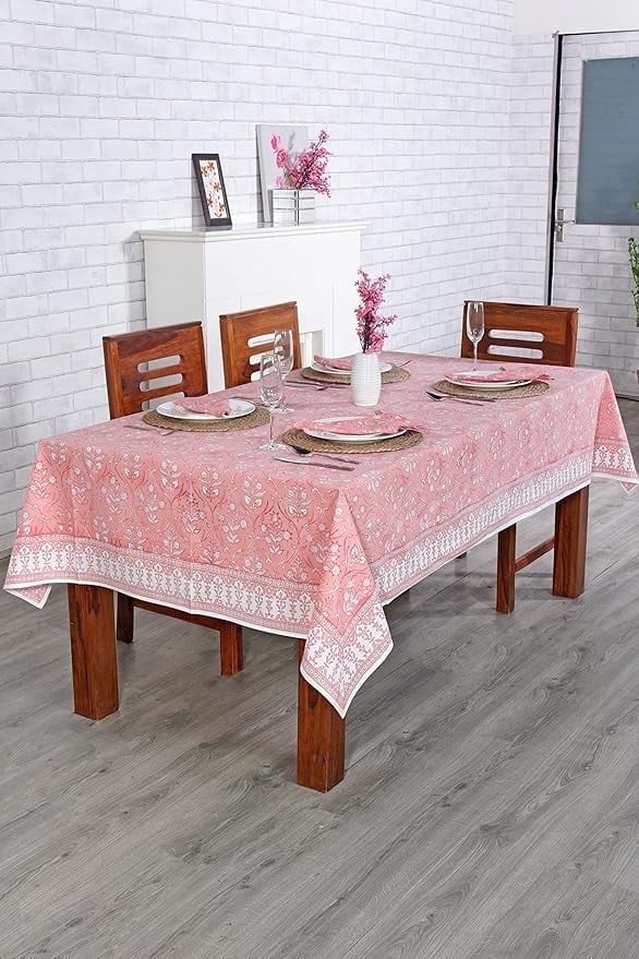 Ridhi Sweet Pink and White Floral 60X90 inch Rectangle Cotton Indian ...