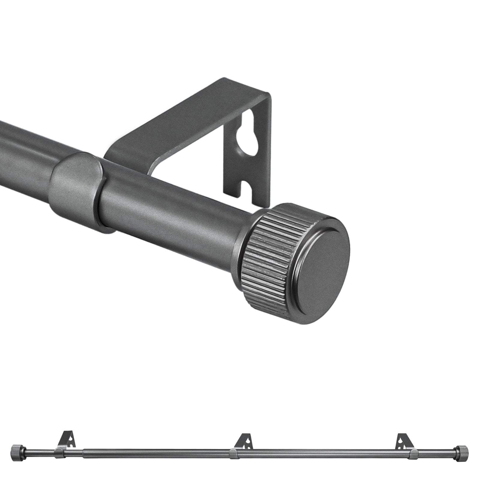 Ridicili 5/8 Inch Adjustable Single Drapery Curtain Rod Set with ...