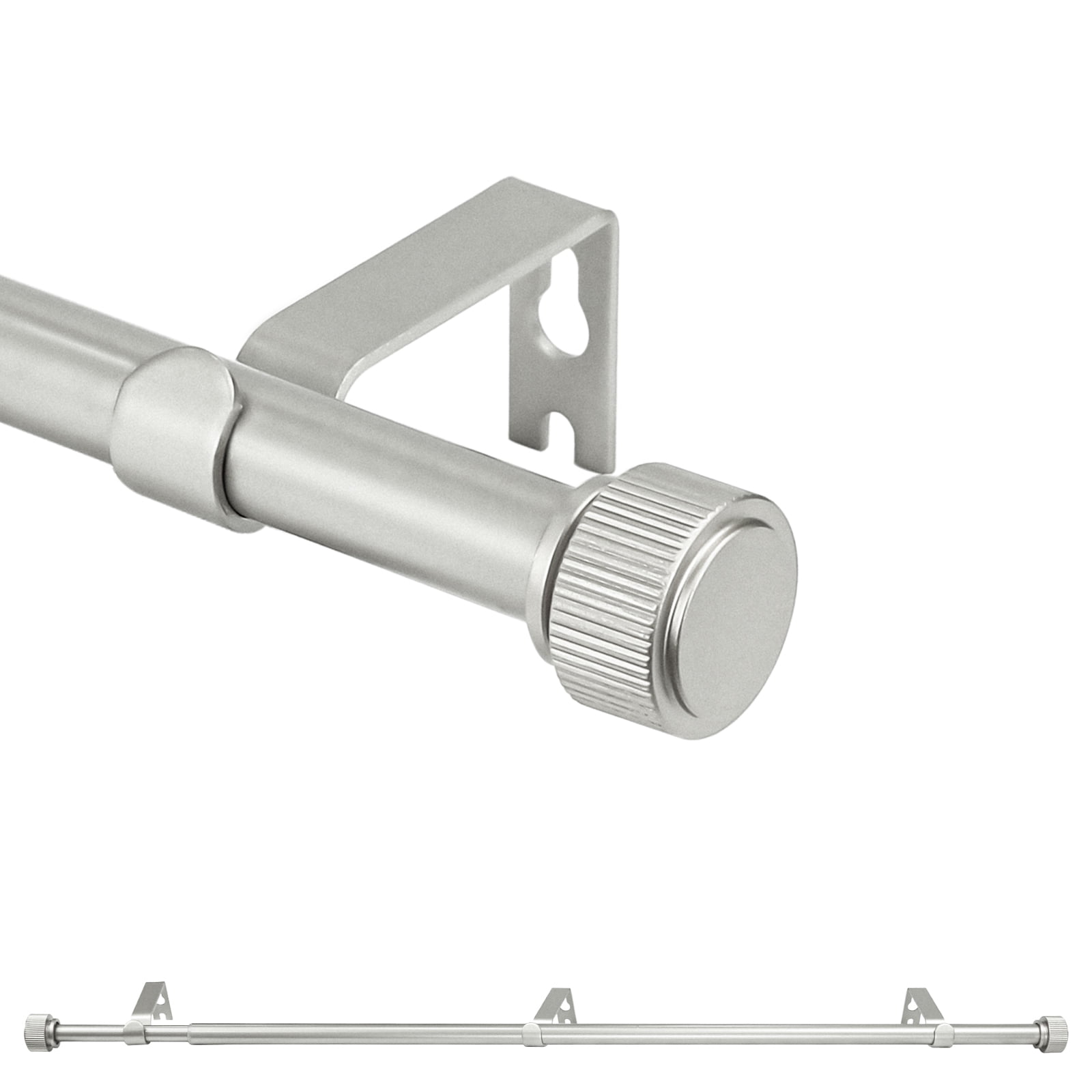 Ridicili 5/8 Inch Adjustable Single Drapery Curtain Rod Set with ...