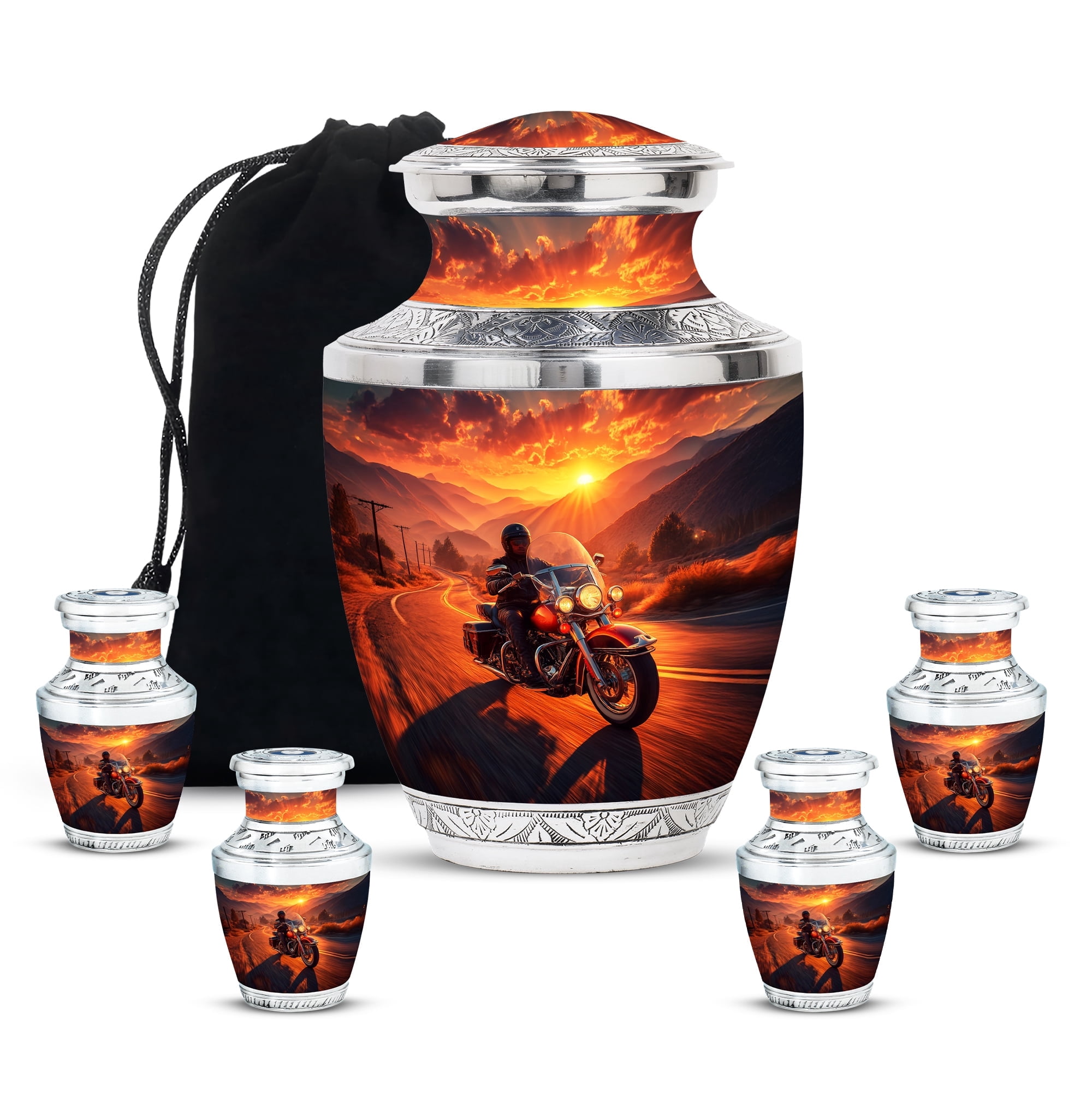 Riding in Bike Cremation Urns for Adult Ashes, Motorcycle Decorative ...