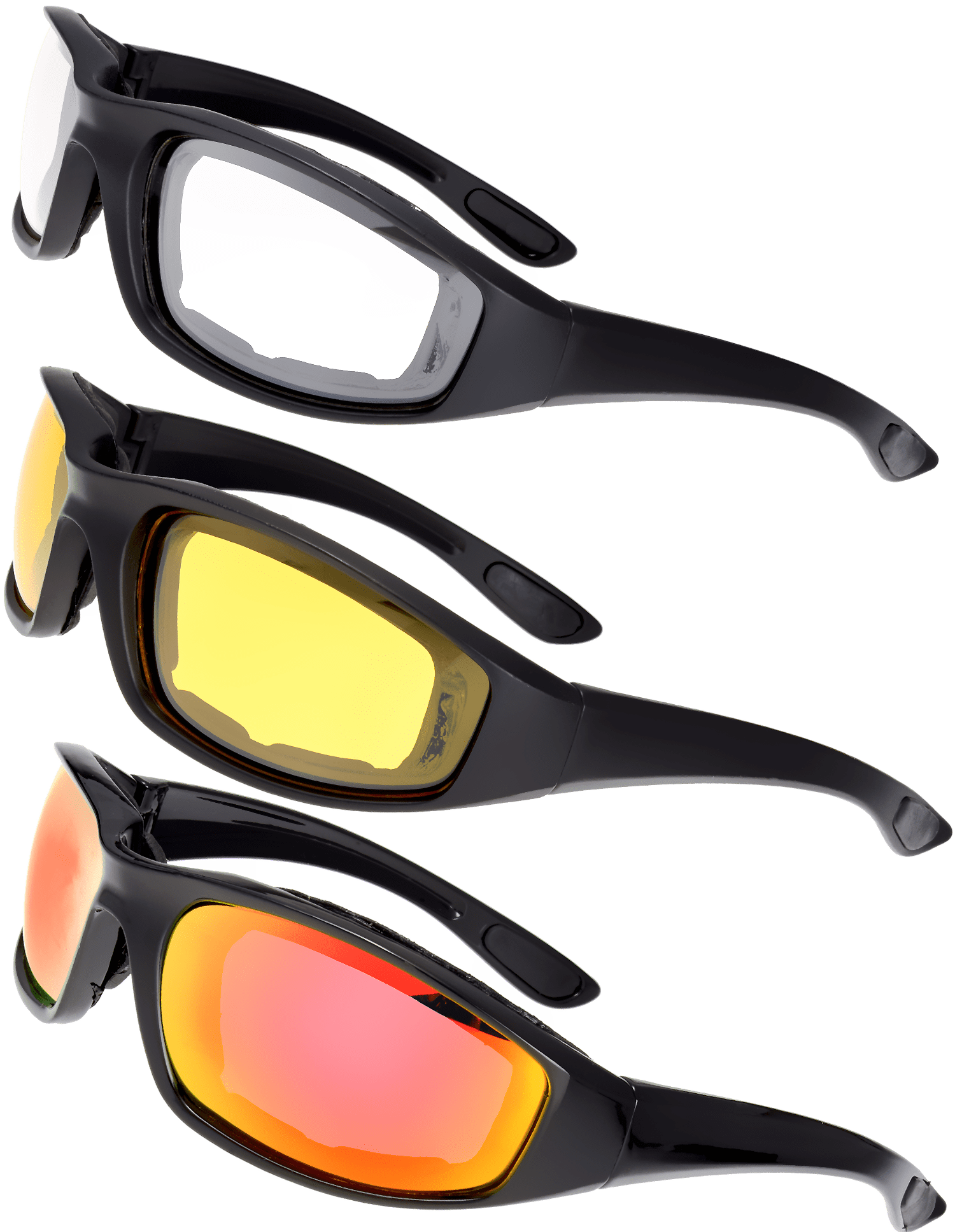 Riding Glasses Padded Frame Lens Block 100% UVB for Outdoor Activity ...