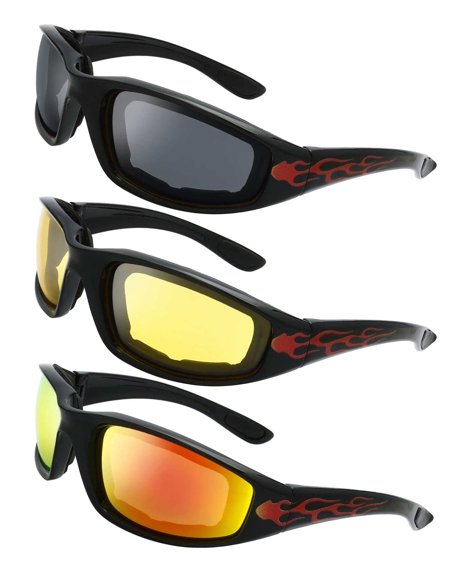 Riding Glasses Padded Frame Lens Block 100% UVB for Outdoor Activity ...