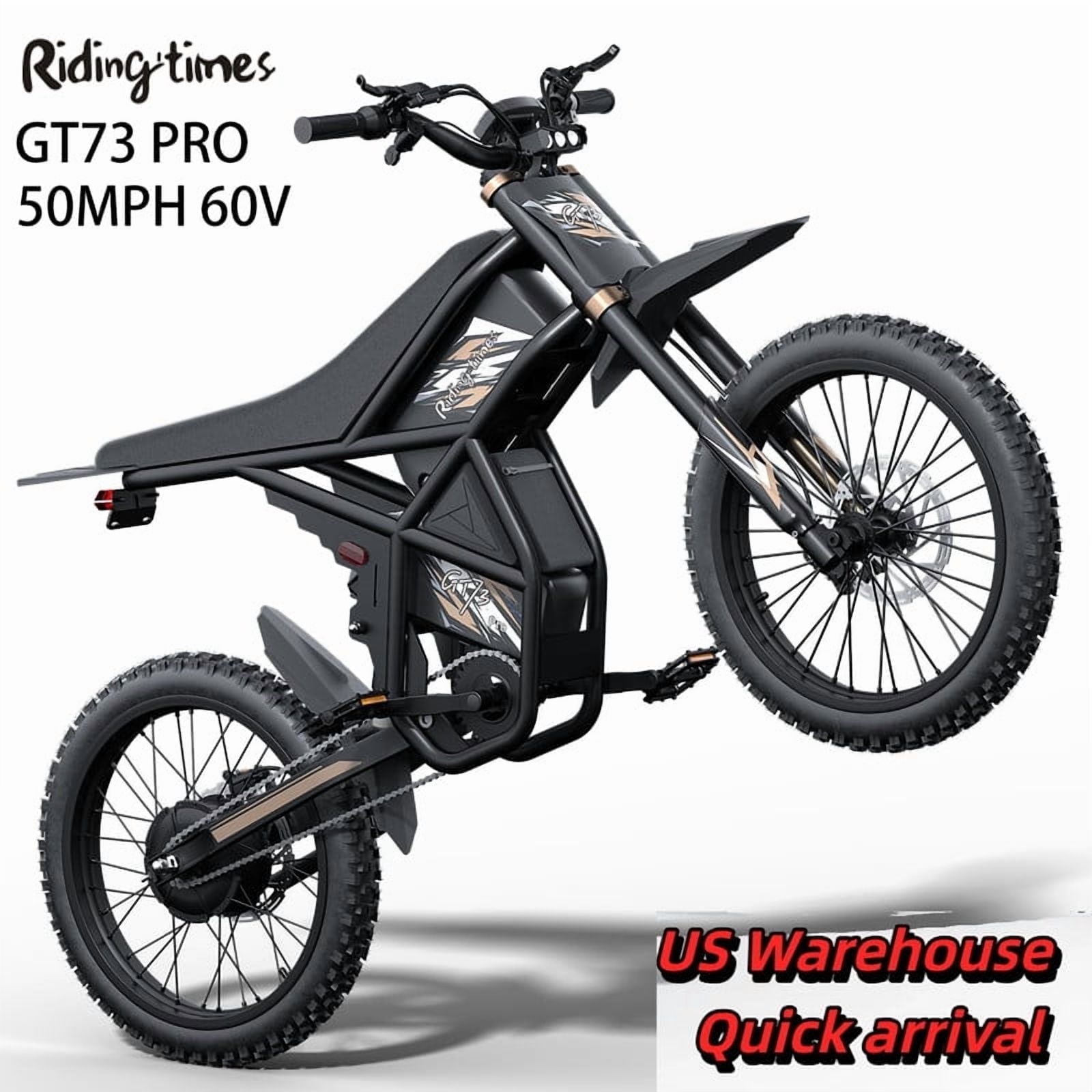 337NM Riding'Times GT73Pro Electric Dirt Bike for Adults,3000W(Peak) Motor E-TrailX Electric ...