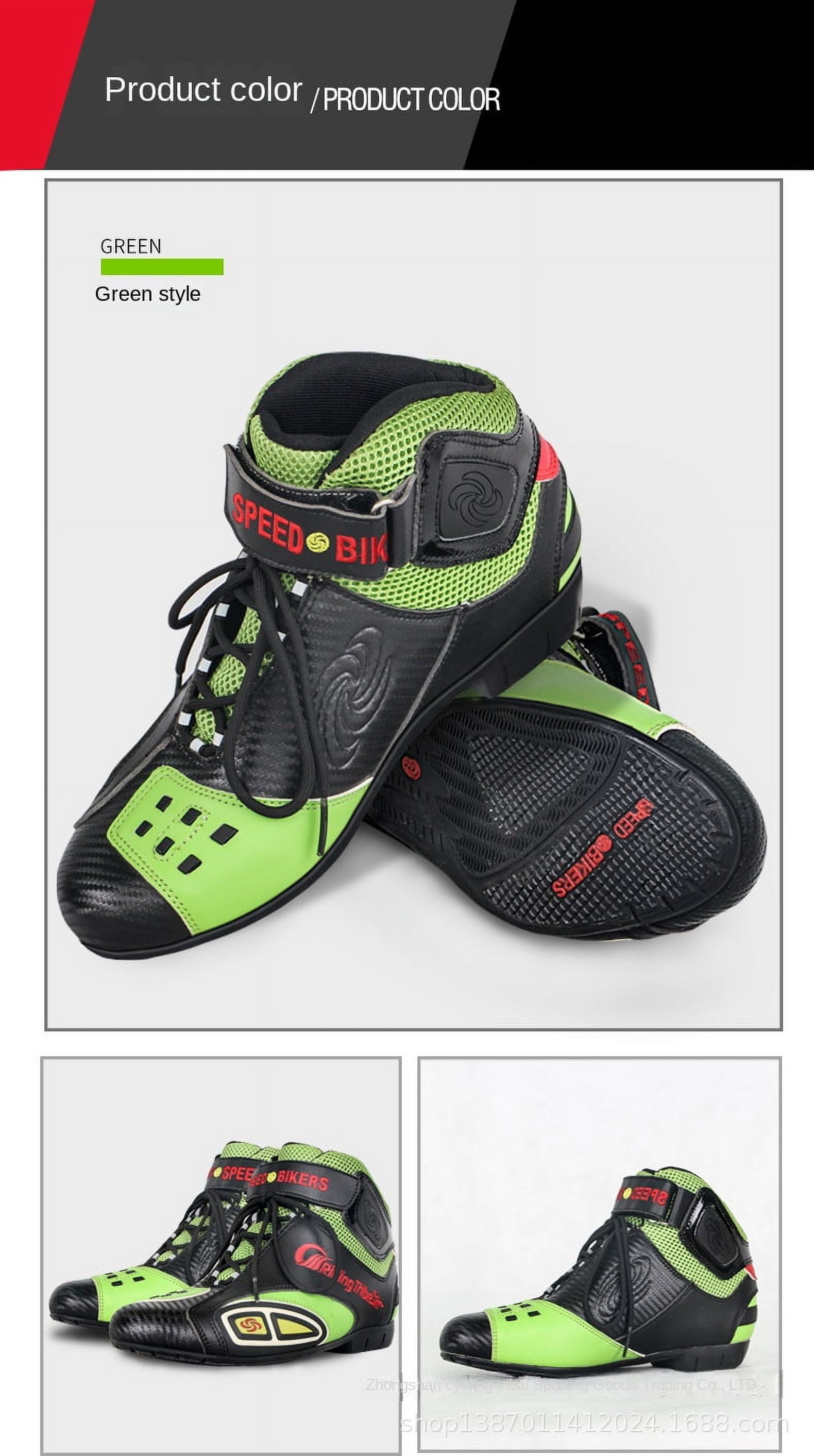 Riding Tribe-Motorcycle riding boots Motorcycle boots,green,8.5 ...