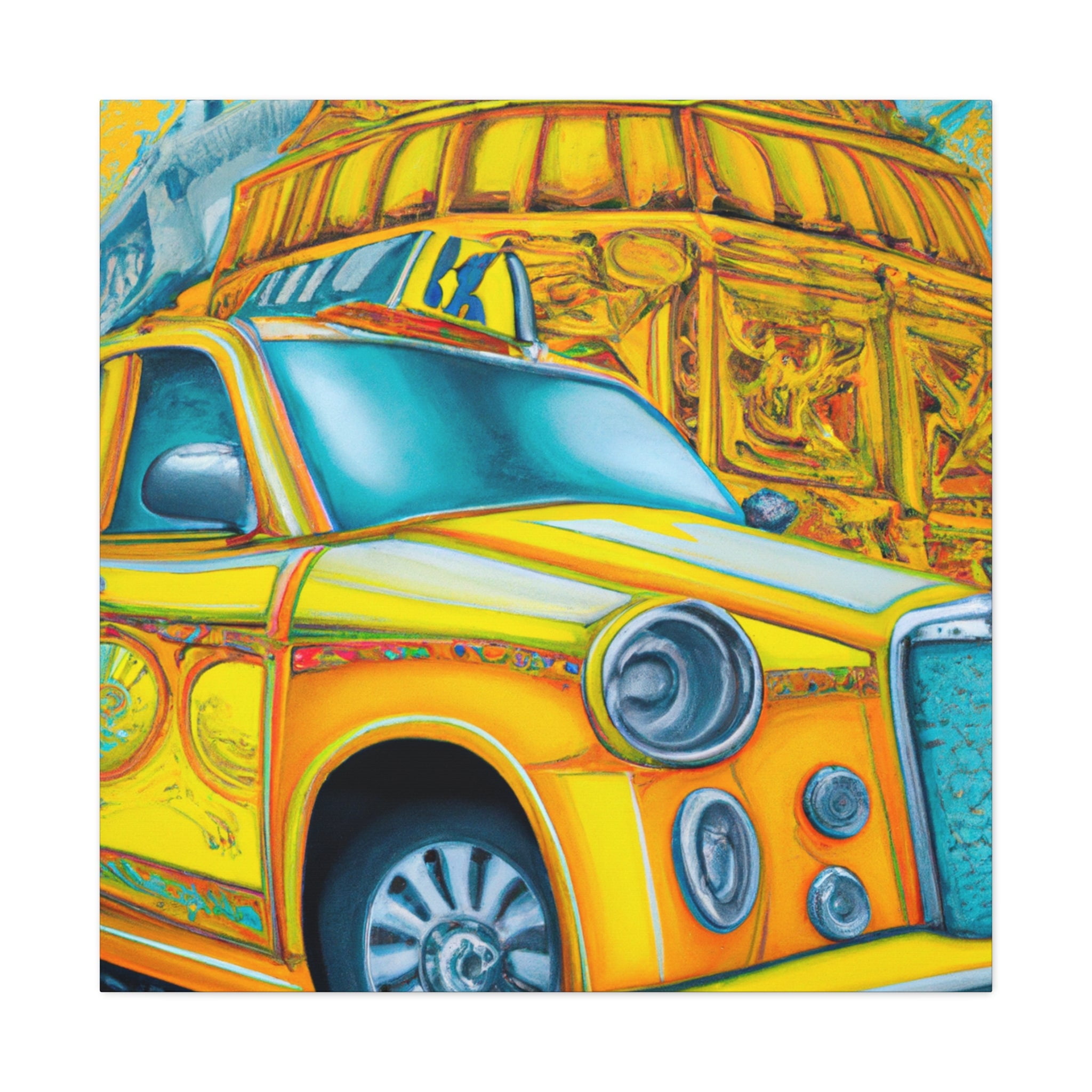 "Riding a Taxi Cab" - Canvas - Walmart.com