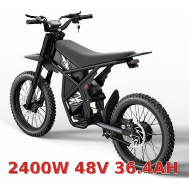 Riding'times GT73 Electric Dirt Bike for Adults, 37MPH 48V36.4AH 2400W 1747Wh Dual Battery Ebike ...