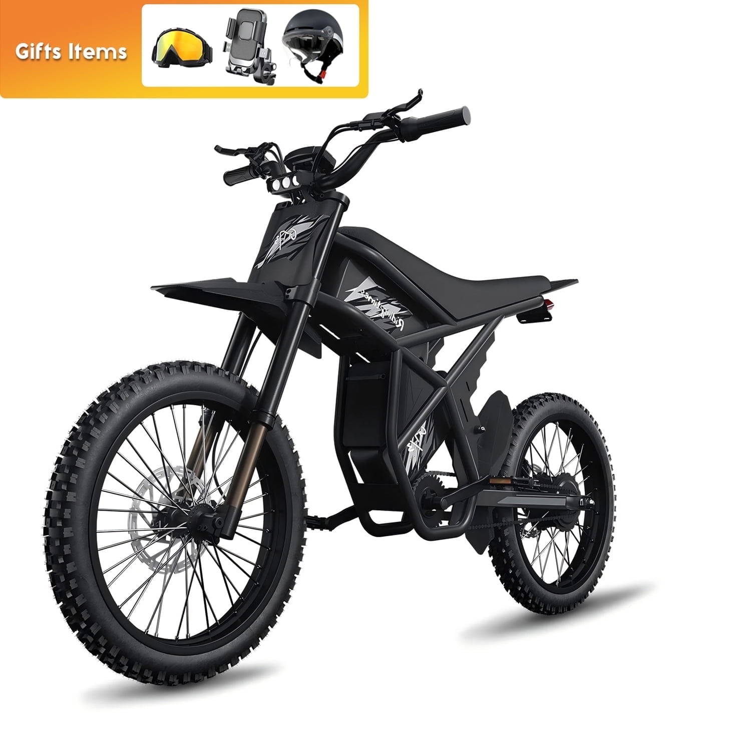 Ridingtimes GT73 Electric Dirt bike for Adults, 2000W Hub Motor,18.2AH ...