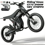 Riding'times GT73 Electric Dirt Bike for Adults, 37MPH 48V36.4AH 2400W 1747Wh Dual Battery Ebike ...
