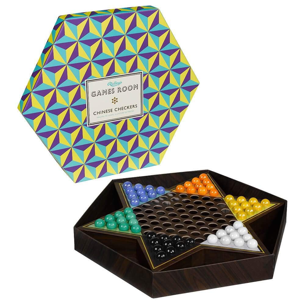 Ridley’s Chinese Checkers Board Game with Marbles - Classic Checkers ...