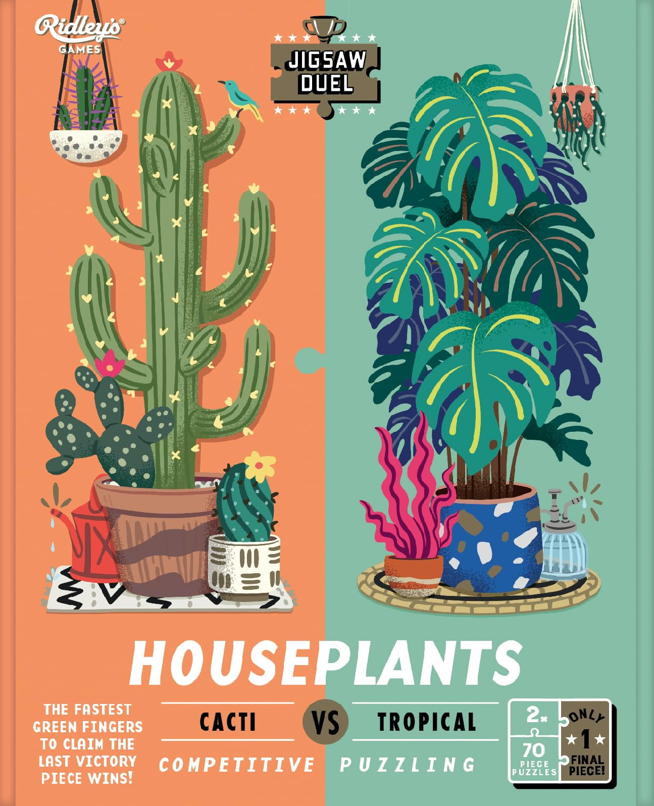 Ridley's Games: Houseplants, Two TSF6 70-Piece Jigsaw Duel Puzzles | Race Against Your Friends ...