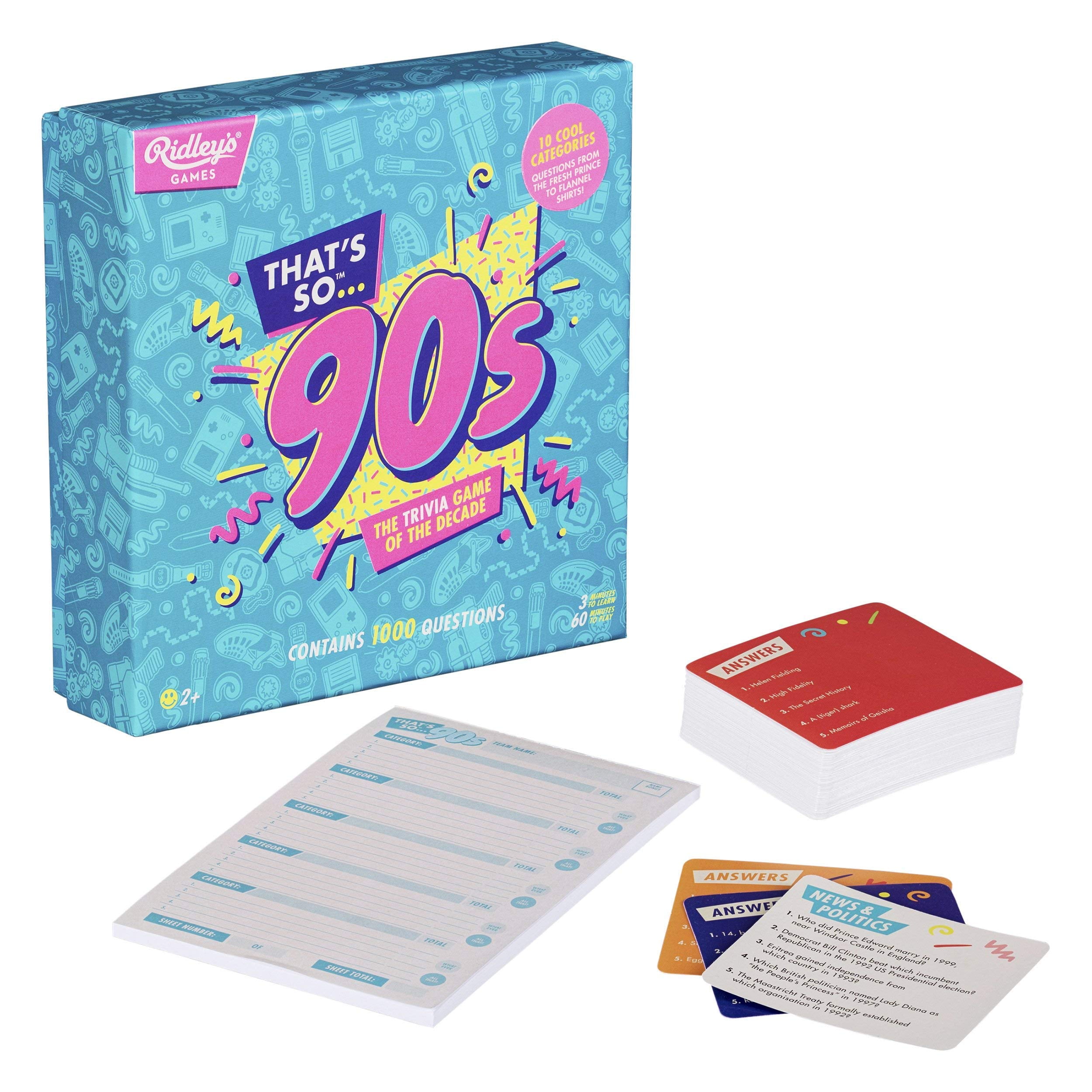 Ridley’s That’s So 90’s Trivia Card Game - Quiz Game for Kids and ...
