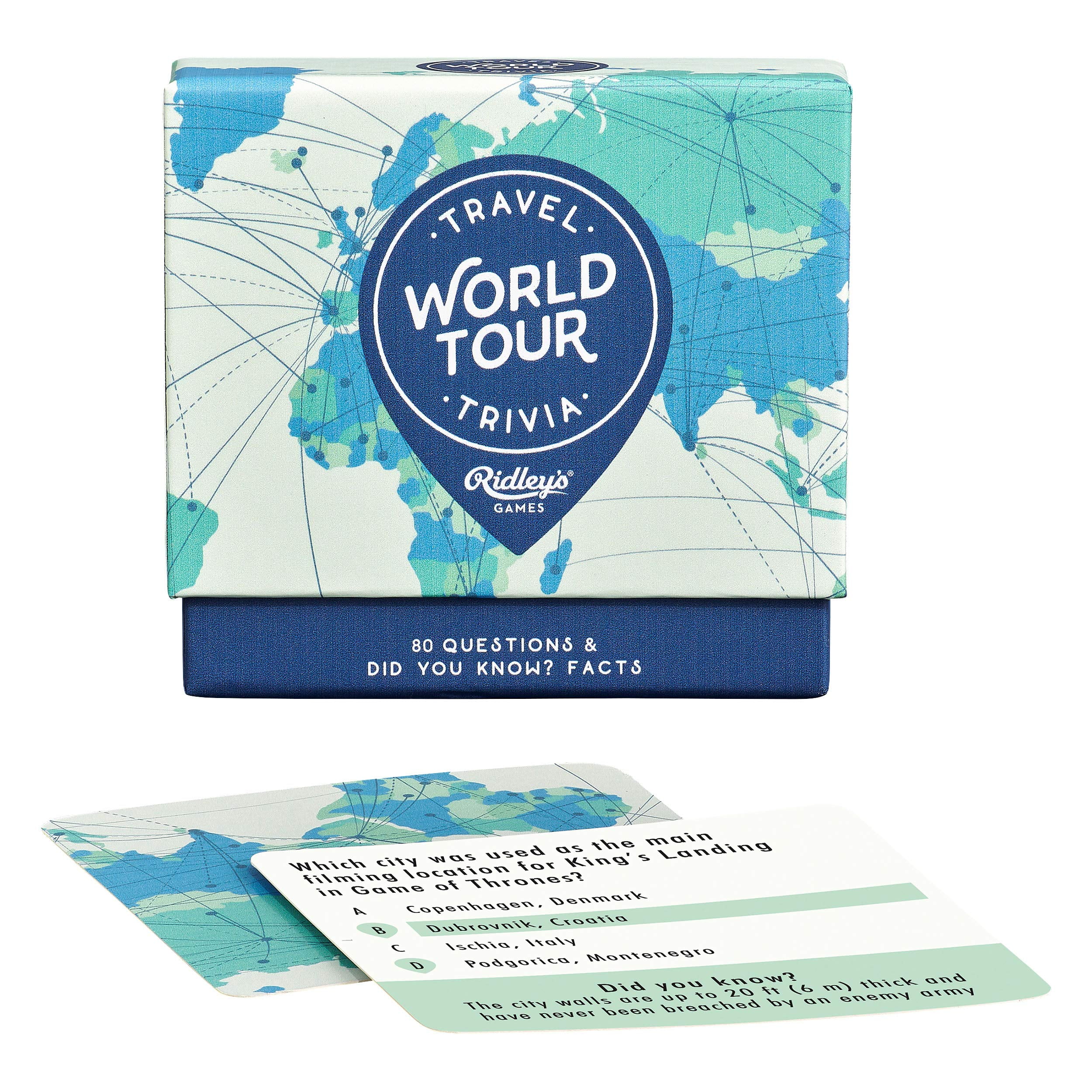Ridley's World Tour Travel Trivia Card Game - Trivia Game for Adults ...