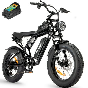 "Ridstar 1500W 33MPH E-Bike, 48V 20AH Removable Battery, 20"" Fat Tire, 7-Speed for Off Road ...