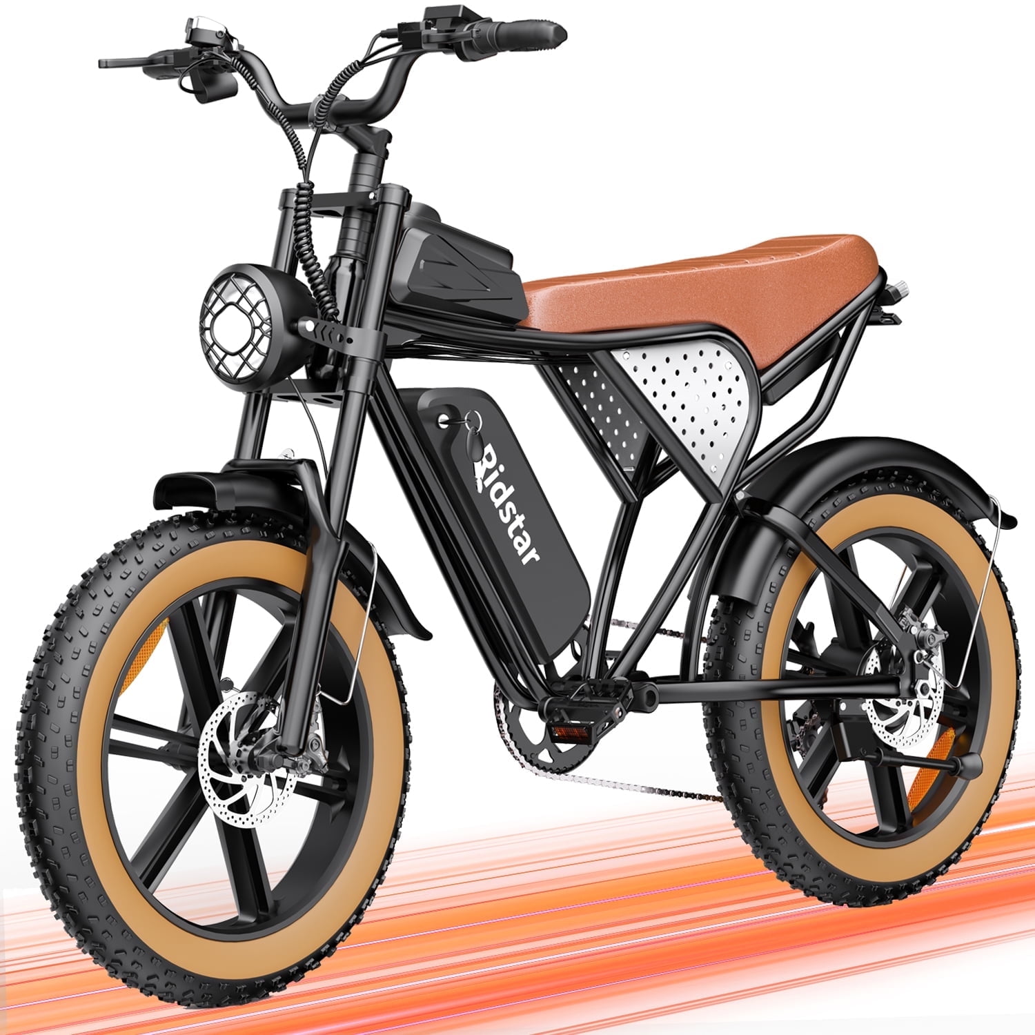 "Ridstar Q20 Fat Tire Electric Bike, 1200W Motor, 48V 15.6Ah Battery, 20""x4"" Off-Road E-Bike ...