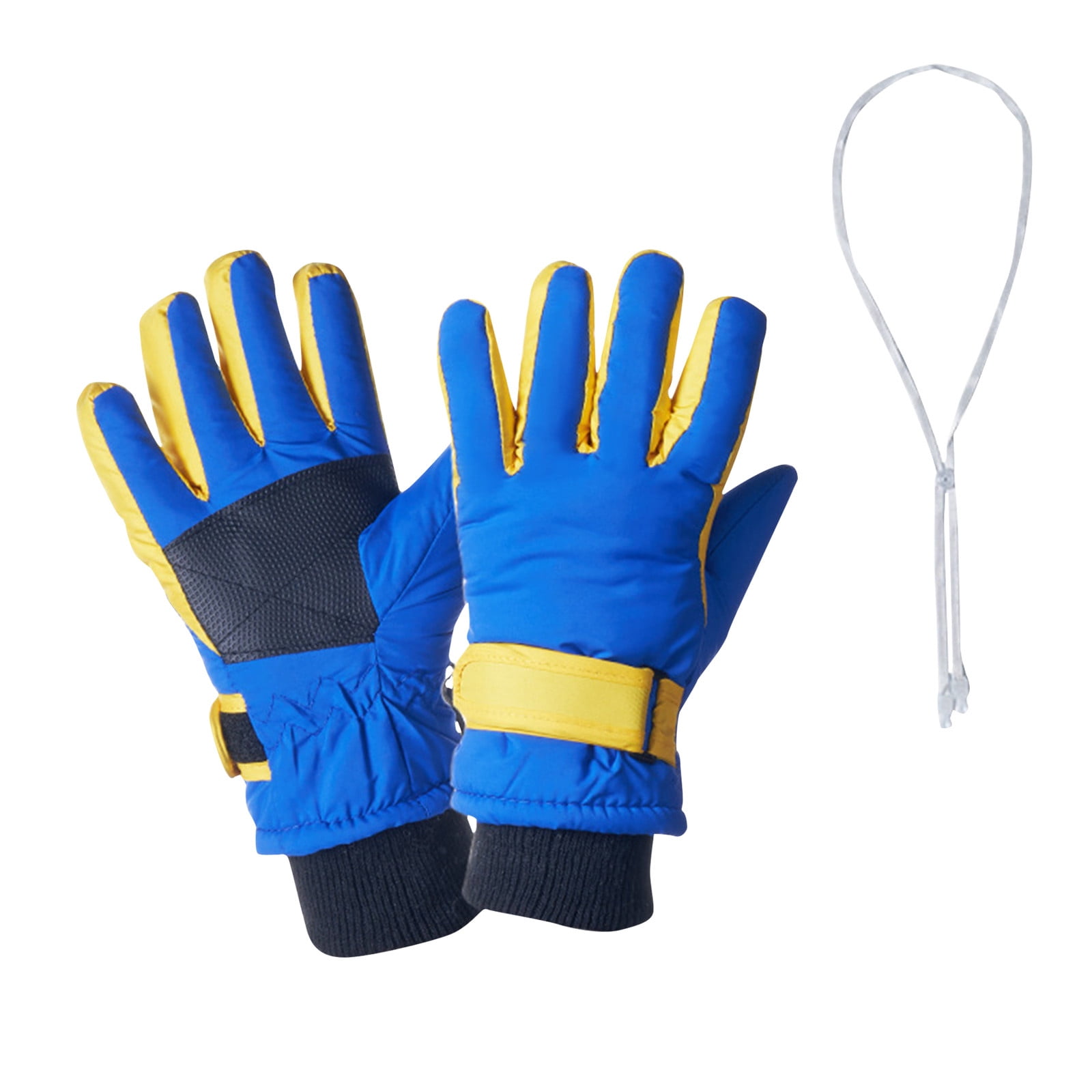 Riecok Winter Two Gloves Toddler Water Resistant Elastic Wrist Solid ...