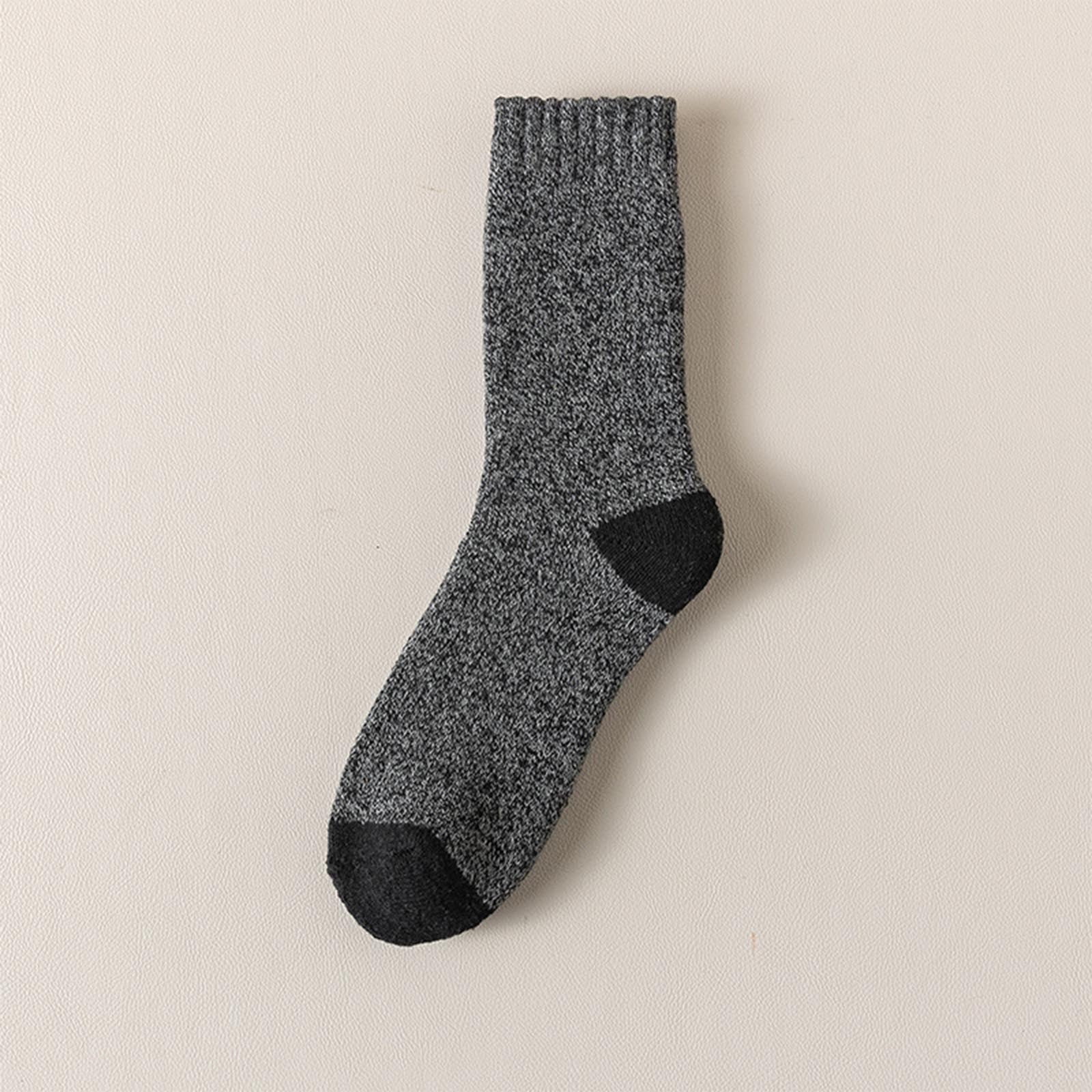 Riecok 5 Pairs Cotton Socks for Women Thick Thermal Cushioned Crew ...