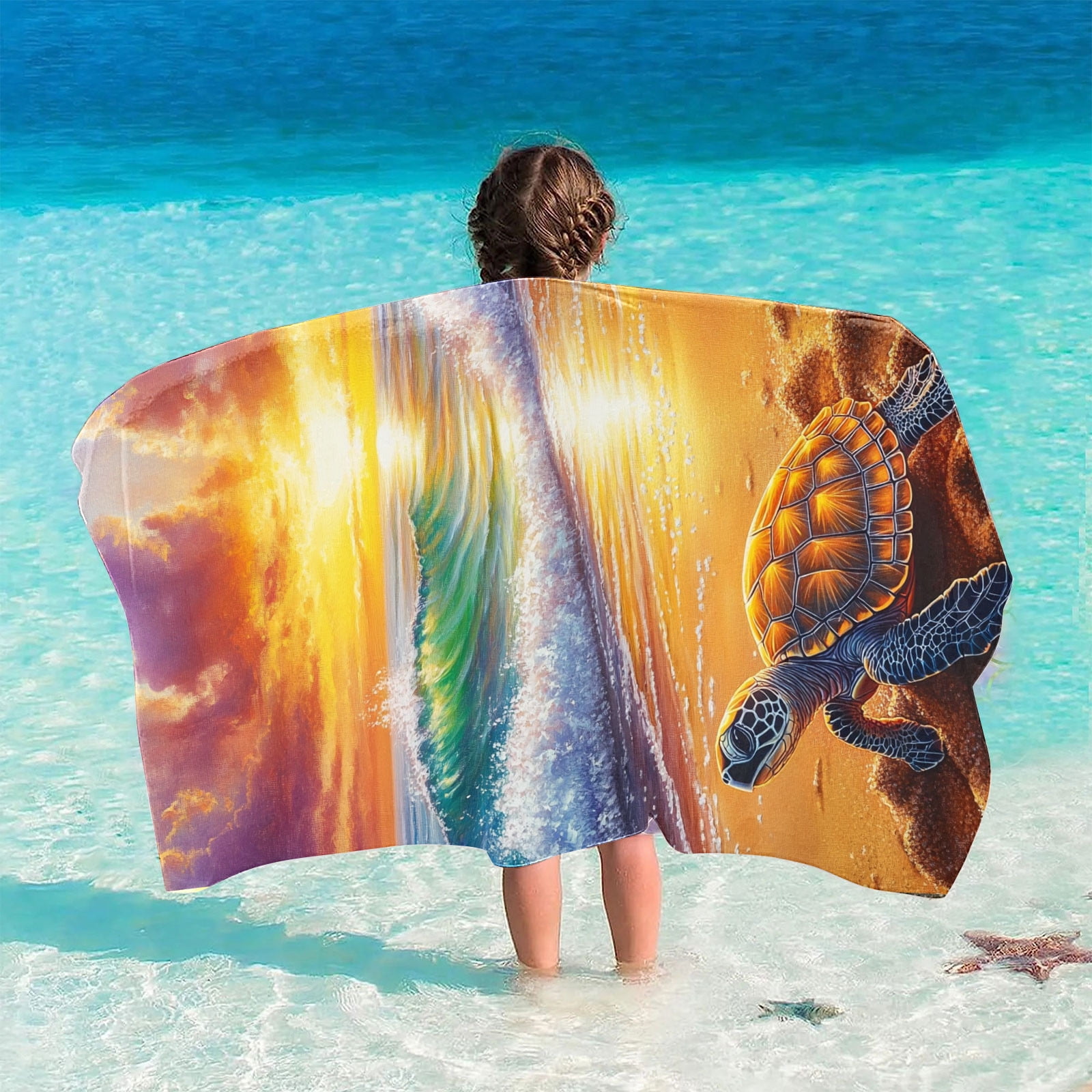 Riecok Beach Towels Oversized Lightweight Compact Beach Accessories for ...