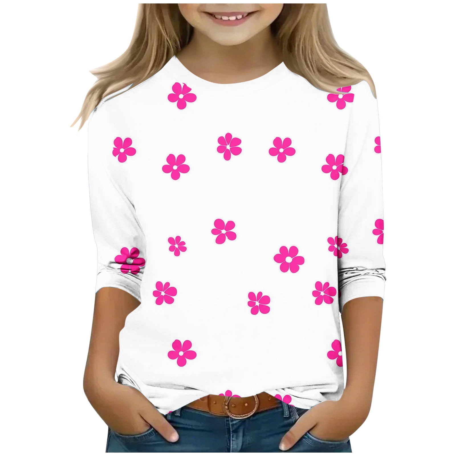 Riecok Kid Shirts for Girl 10-12 Collared Neck Shirt Kids Clothes ...