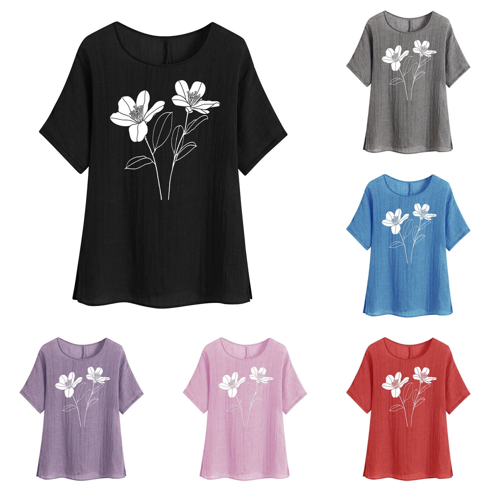 Riecok Kid Shirts for Girl 10-12 Scoop Neck Shirt Kids Clothes Toddler ...
