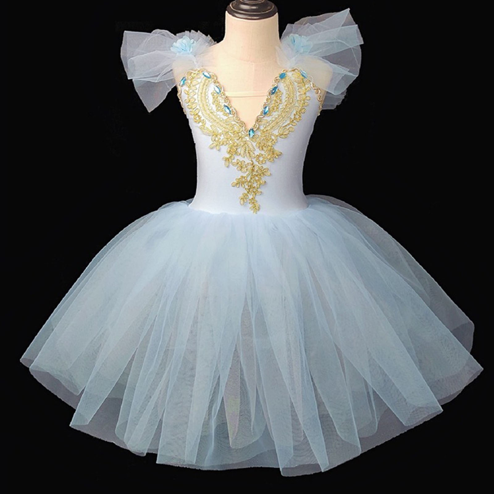 Riecok Kids Ballet Dancewear Tween Swan Costume Soft Tulle Dress New ...