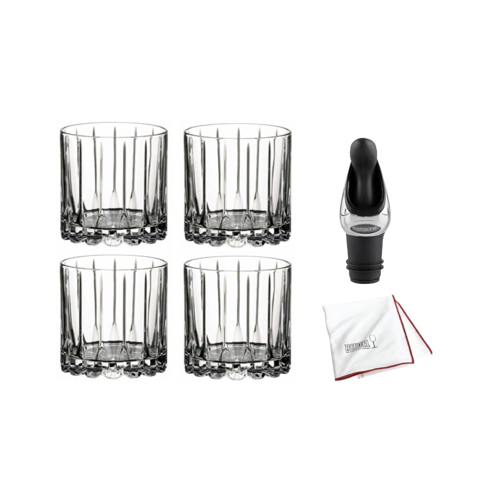 Riedel Drink Specific Rock Glass (9 oz, Clear) Set with Wine Pourer ...