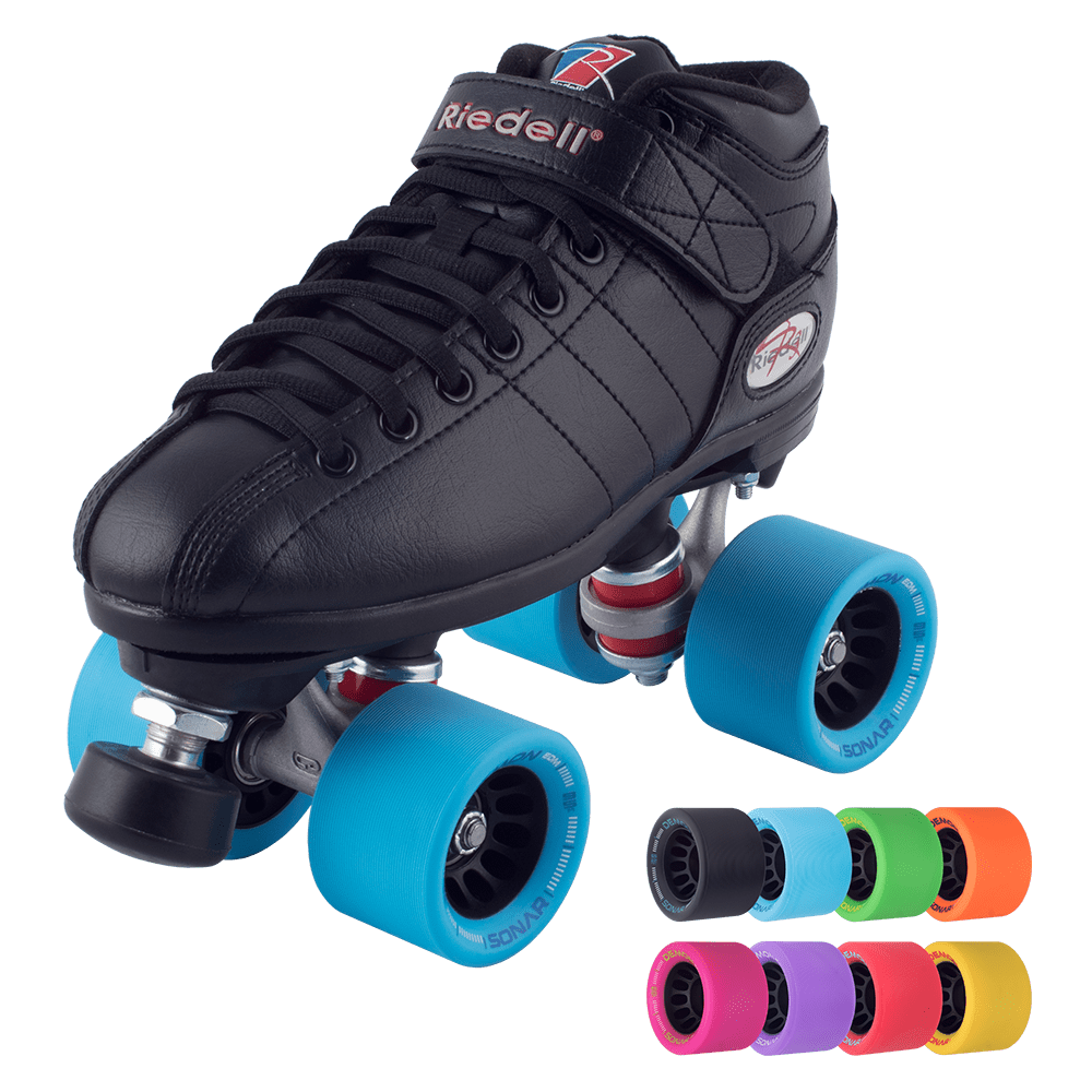 Riedell R3 Unisex Adult Quad Roller Skates with Sonar Demon Wheels ...