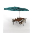 Riedhoff 13ft Double-Sided Patio Umbrella with Crank Lift,UPF 50+,All ...