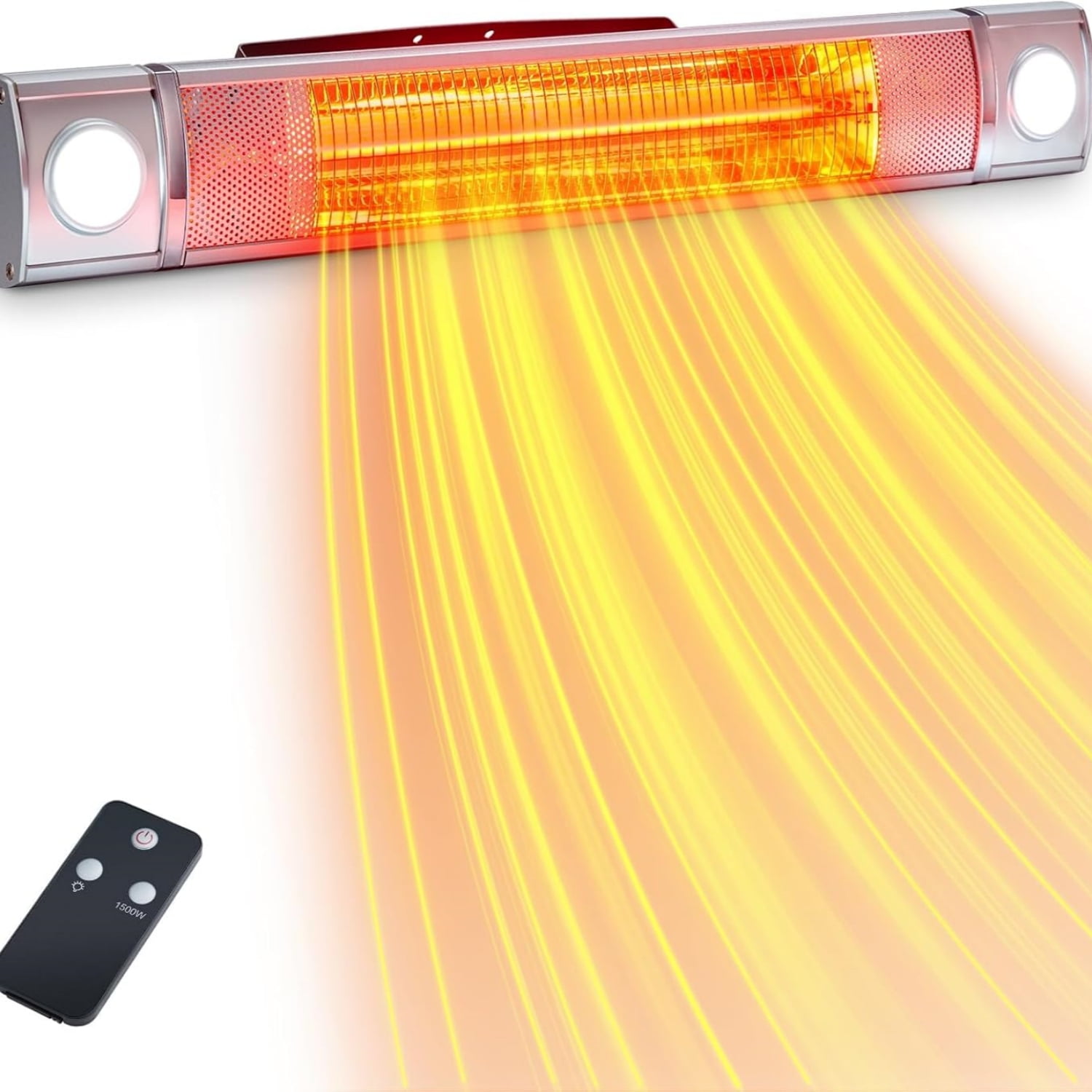 Riedhoff 1500W Wall Mounted Infrared Heater TV15LR, with Remote Control ...