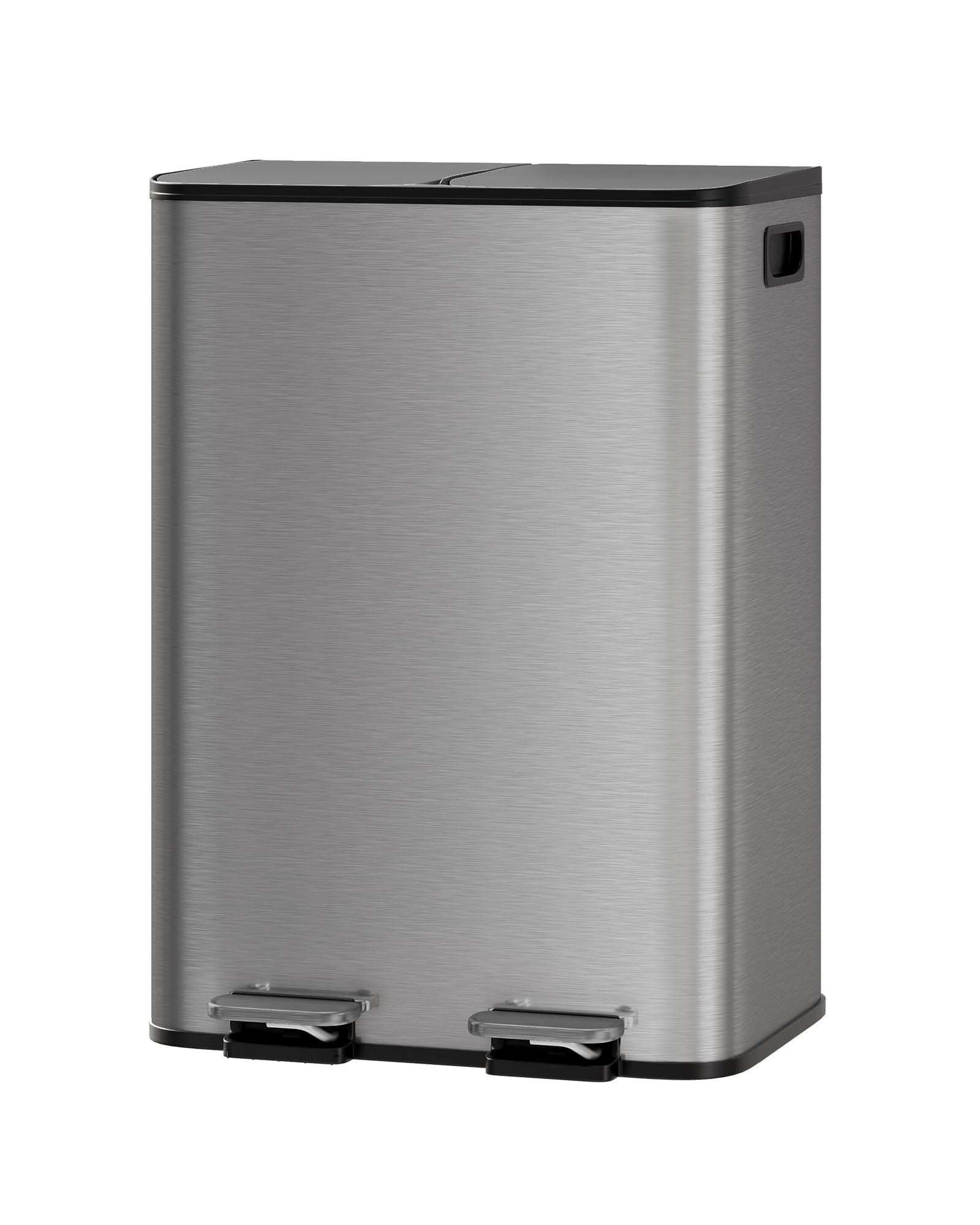 Riedhoff 2 x 8 Gallon Stainless Steel Trash Cans with Lids, Dual ...