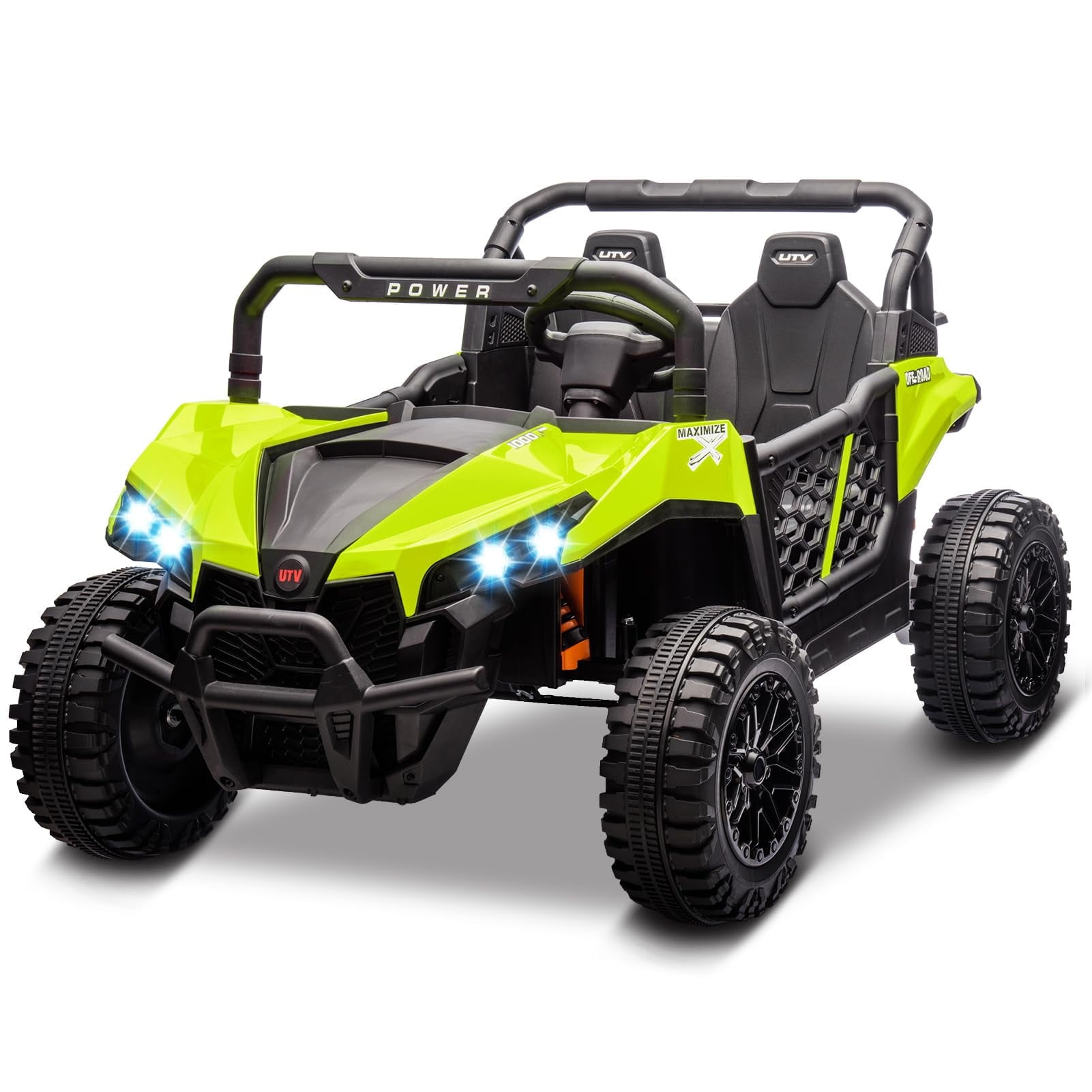 Riedhoff 24V Kids' Electric UTV Truck, 2-Seater with Remote, 3.1 MPH ...
