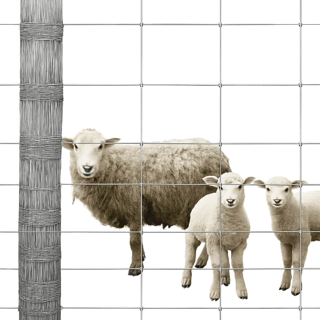 Riedhoff Cattle Fence Panels 4 ft x 328 ft, Galvanized Wire Fencing ...