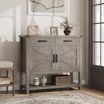 "CBJCBJ Modern 42"" Wood Storage Console with 2 Drawers and 2 Doors ...