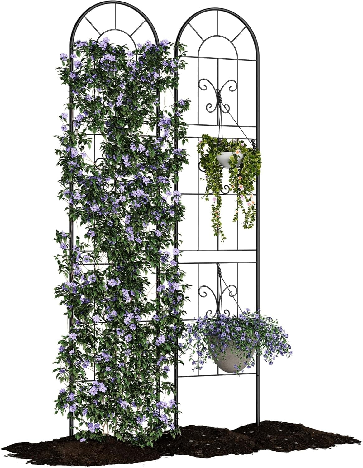 Riedhoff Metal Garden Trellis for Climbing Plants, 55.11“ x 11.81”, 2 ...