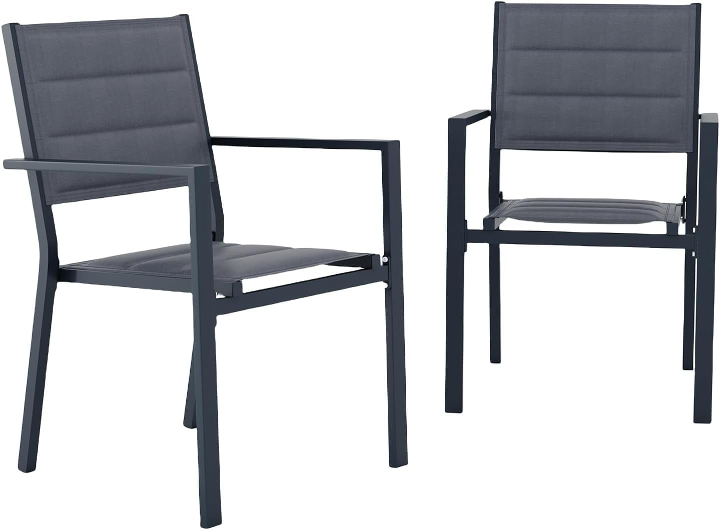 Riedhoff Set of 2 Patio Dining Chairs,Outdoor Stackable Patio Chairs ...