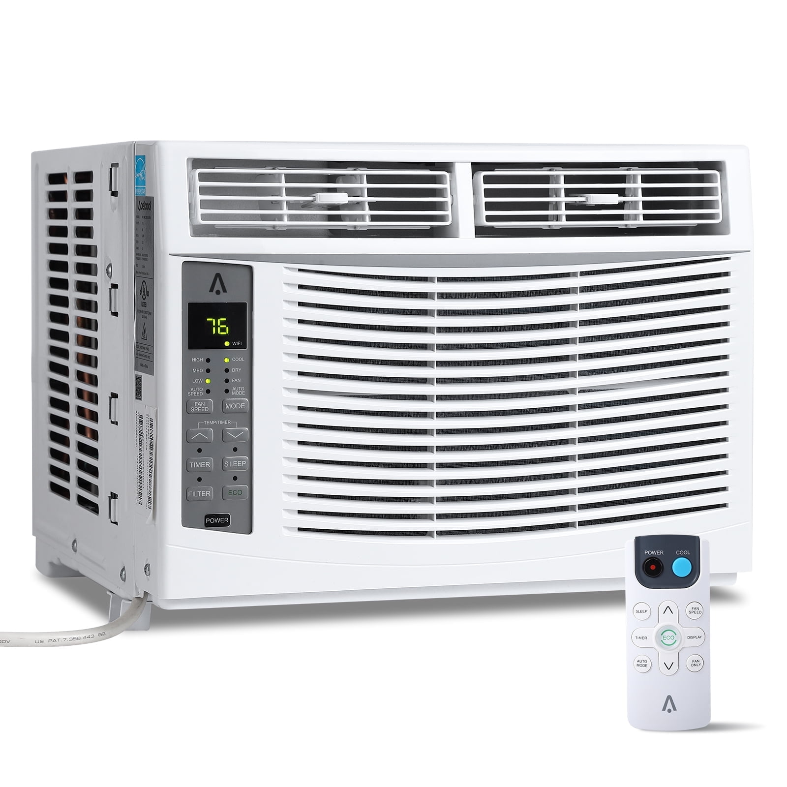 Riedhoff Window Air Conditioner, 6000 BTU With Remote Control, for 350 ...