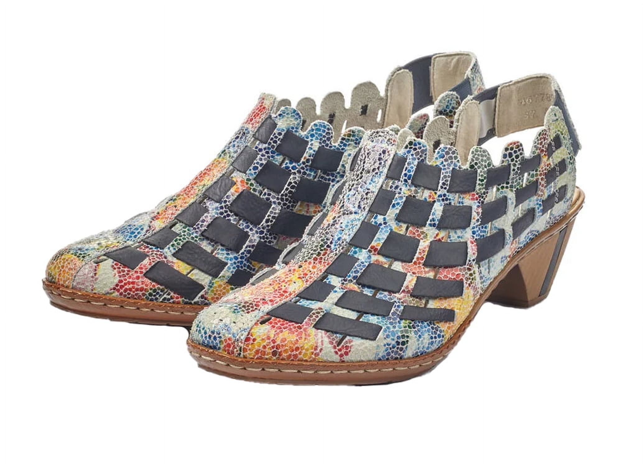 Rieker Women's Sina 78 Lightweight Low-Heeled Sling-back Shoe (Ice ...