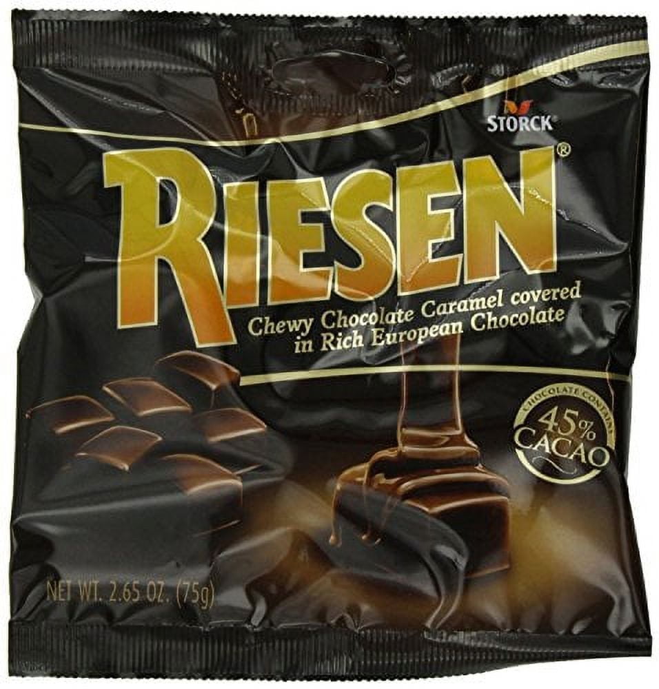 Riesen Chewy Chocolate Caramel Candy, 2.65oz Pack of 3, Soft ...