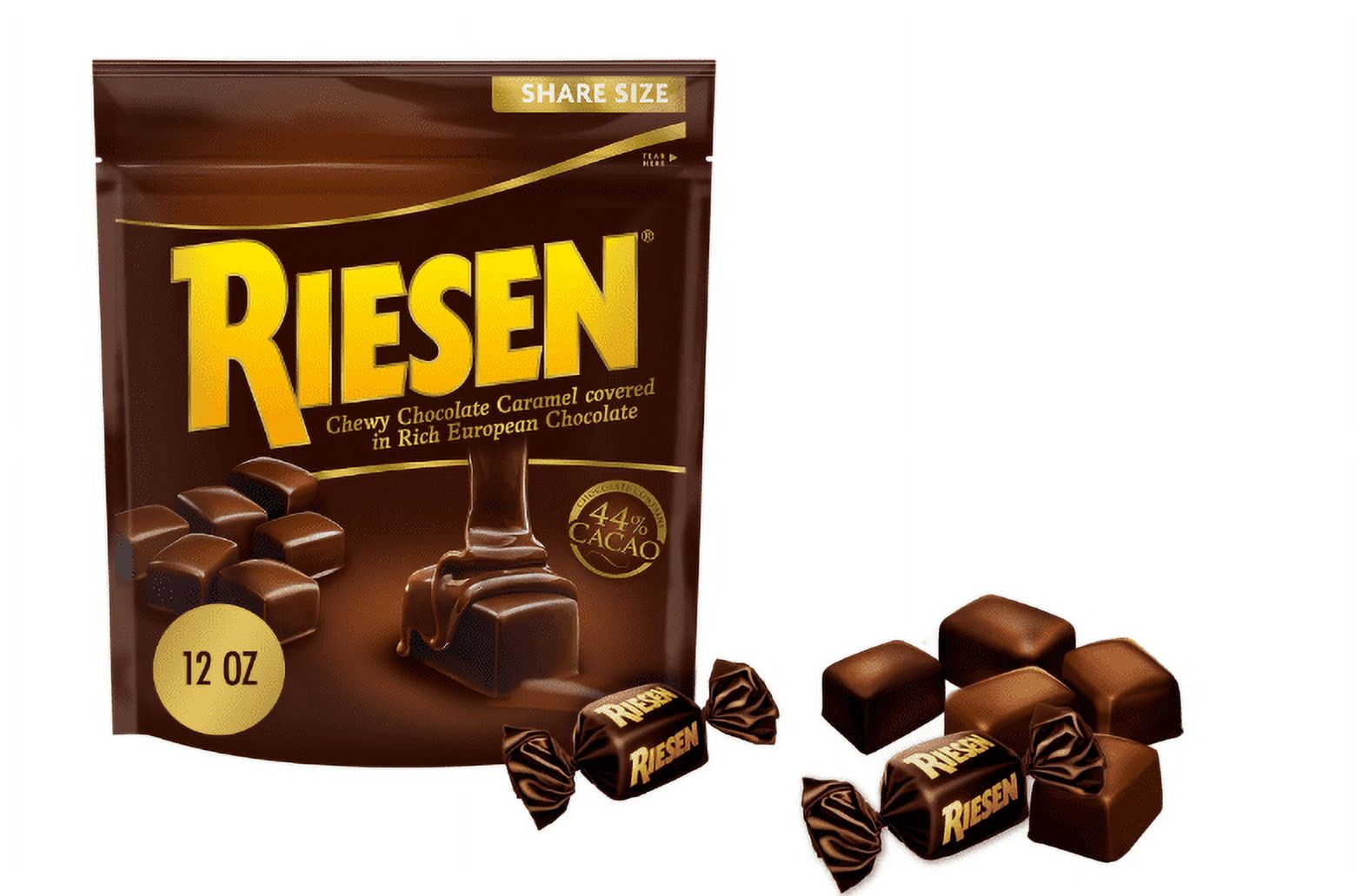 Riesen Chocolate Caramel Covered Chewy Candy, 12 oz Bag - Walmart.com