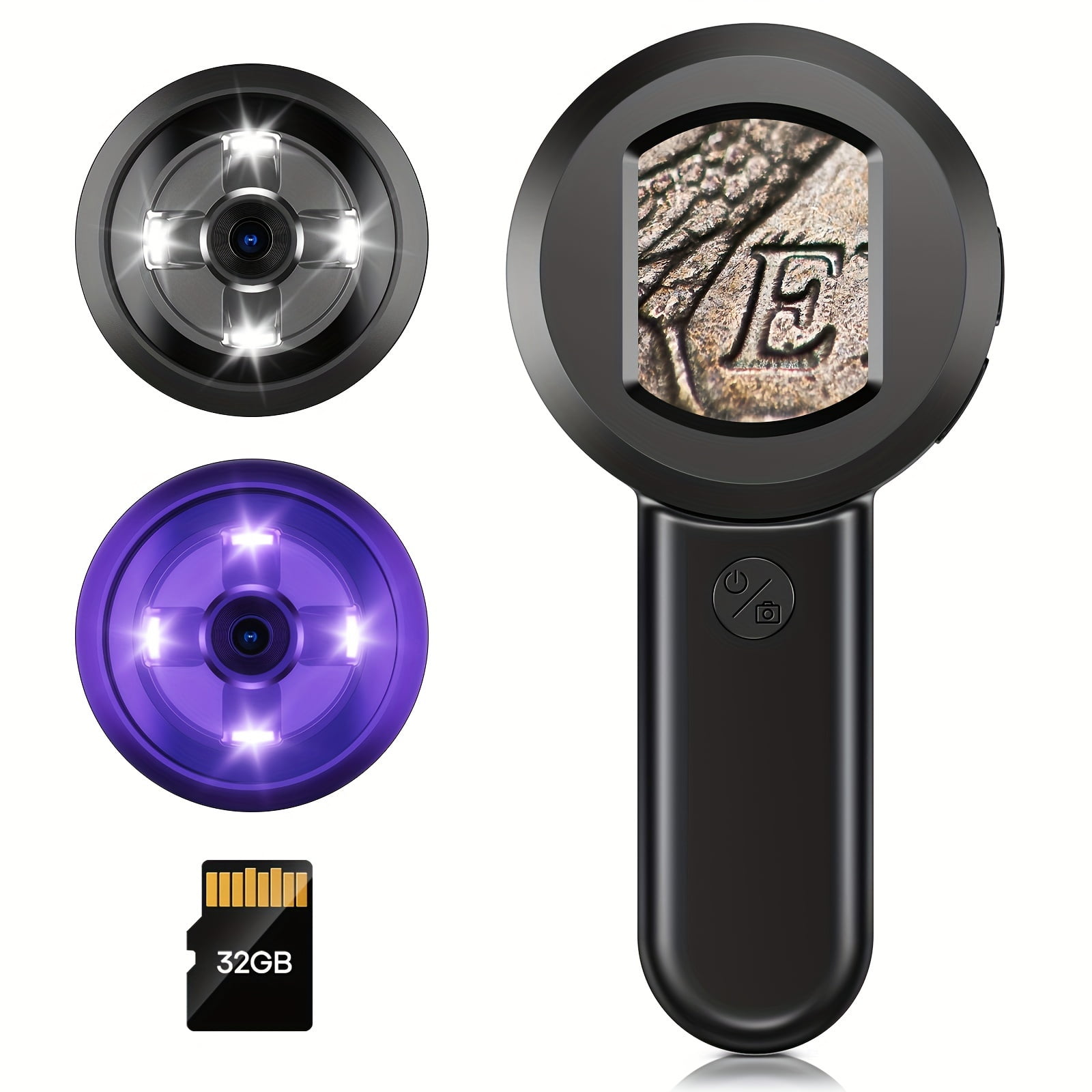 NOBRAND Rievbcau Handheld Digital Microscope, 1000X Zoom, Educational ...