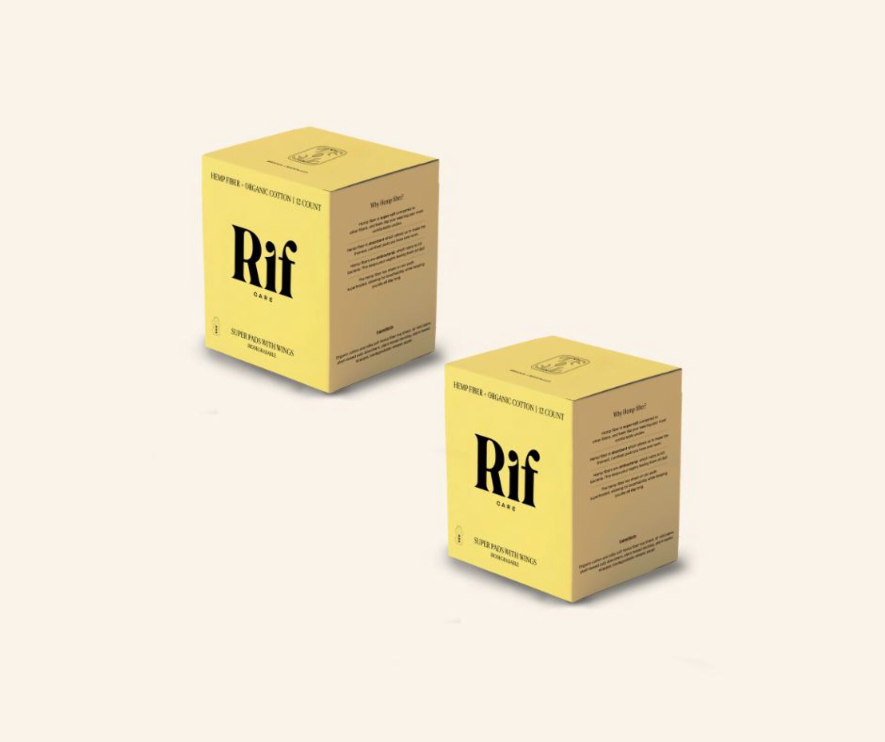Rif Care Organic Menstrual Pads Feminine Hygiene Hemp Fiber ...