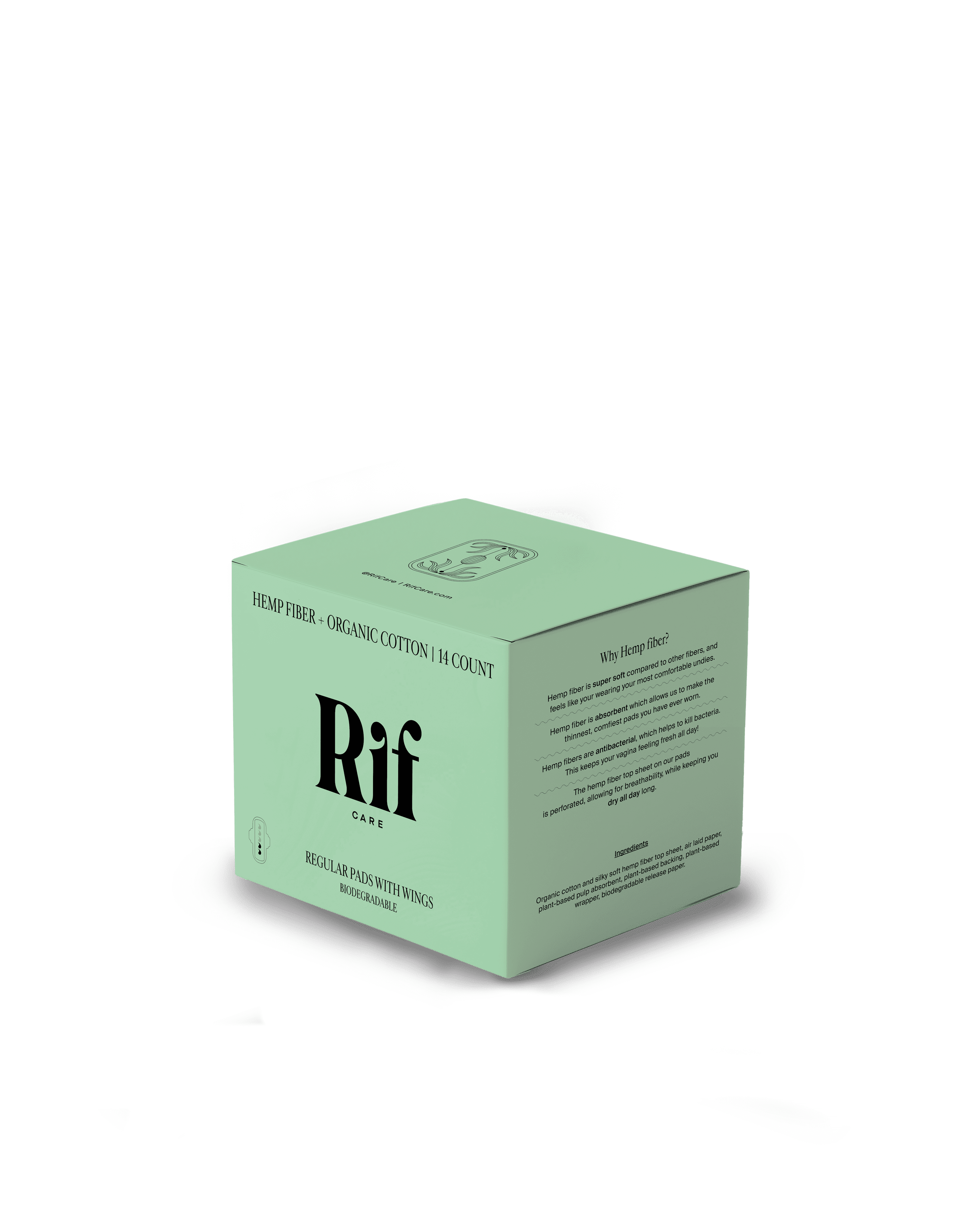 Rif Care Organic Menstrual Pads Feminine Hygiene Hemp Fiber ...
