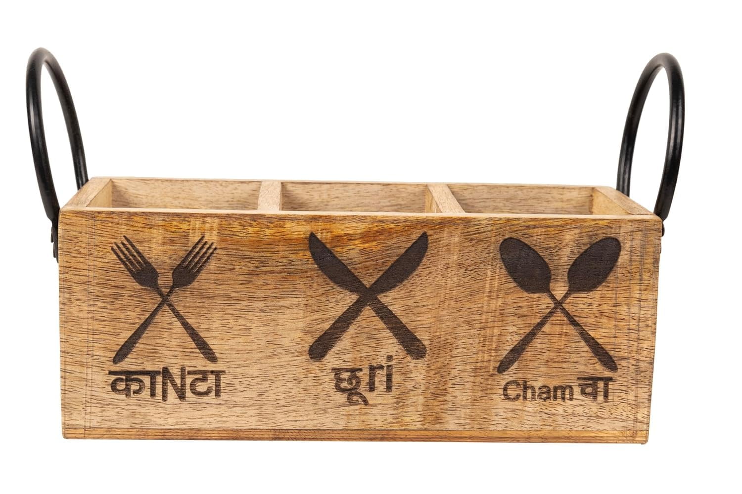 Rifa Artism Wooden Cutlery Rack Silverware Organizer for Kitchen Utensils Knife Holder and Fork ...